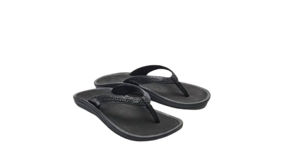 Olukai Kulapa Kai Slippers in Black | Lyst