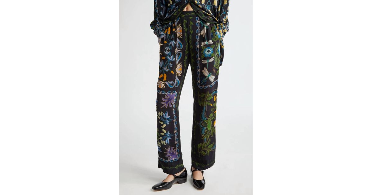 FARM Rio Winter Garden Pants in Black | Lyst