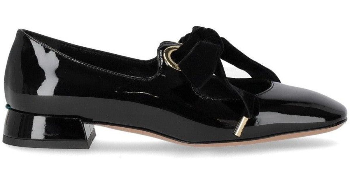 A. BOCCA Mary Jane Ballet Flat With Bow in Black | Lyst
