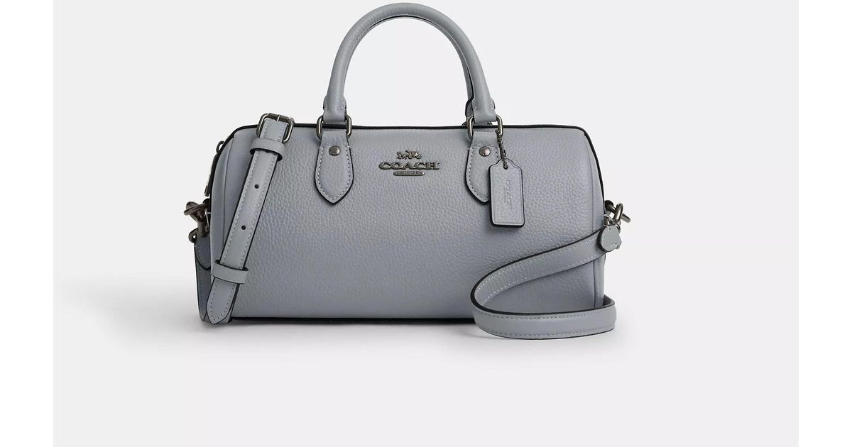 COACH Rowan Long Satchel Bag in Gray | Lyst