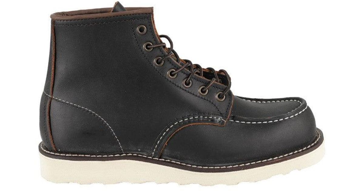 Red Wing Moc Toe Ankle Boots in Black for Men | Lyst