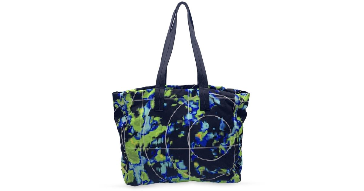 Prada Cloth Tote Bag Radar in Blue | Lyst
