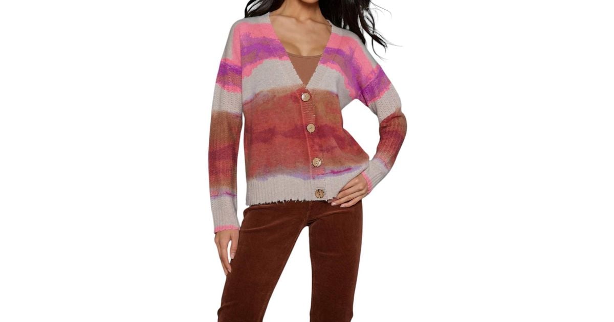 Lisa Todd Color Coded Cashmere Cardigan in Red | Lyst
