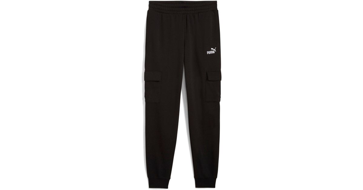 PUMA Essentials No. 1 Logo Cargo Pants in Black for Men | Lyst