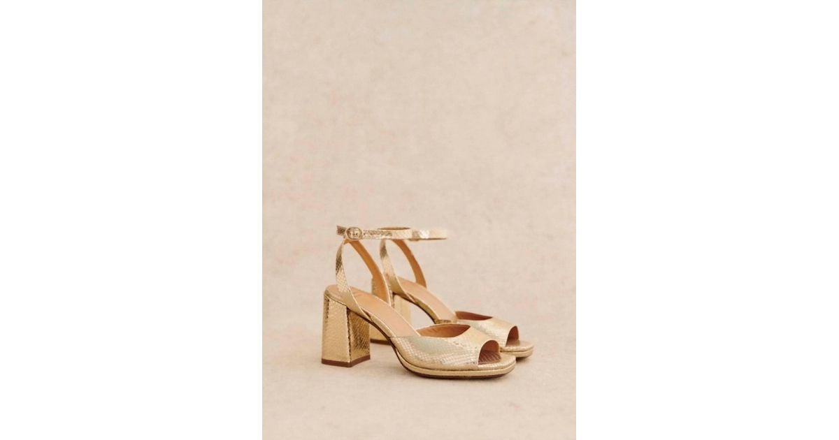 Sezane Maxine High Sandals in Natural | Lyst