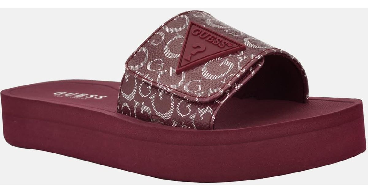 Guess Parties Logo Slides in Purple | Lyst
