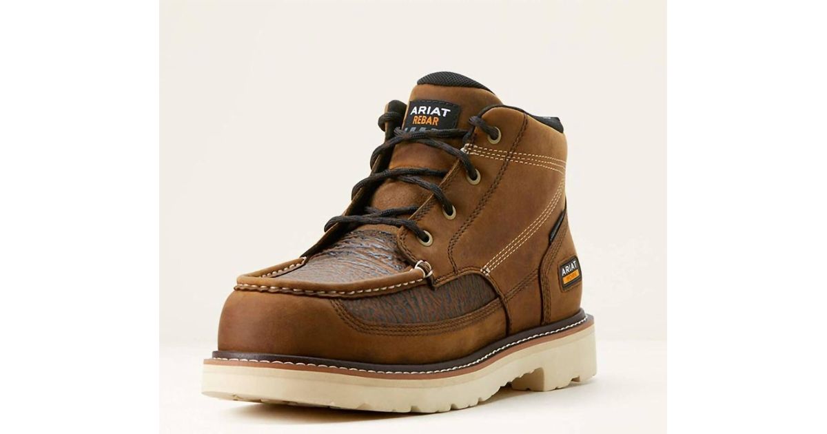 Ariat Composite Toe Rebar Lift Chukka Work Boot in Brown for Men | Lyst