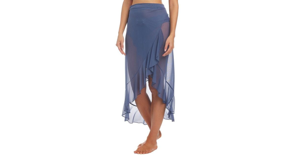 Bleu Rod Beattie Be Transparent Mesh Long Pareo in Blue | Lyst