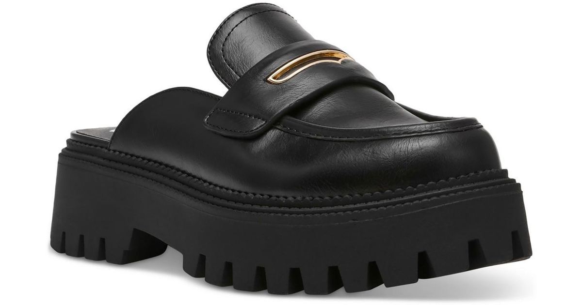 Dolce Vita Liptun Open Back Manmade Loafers in Black | Lyst