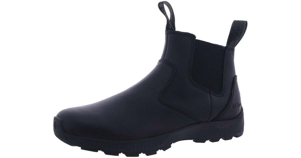 Columbia Leather Stretch Chelsea Boots in Blue for Men | Lyst