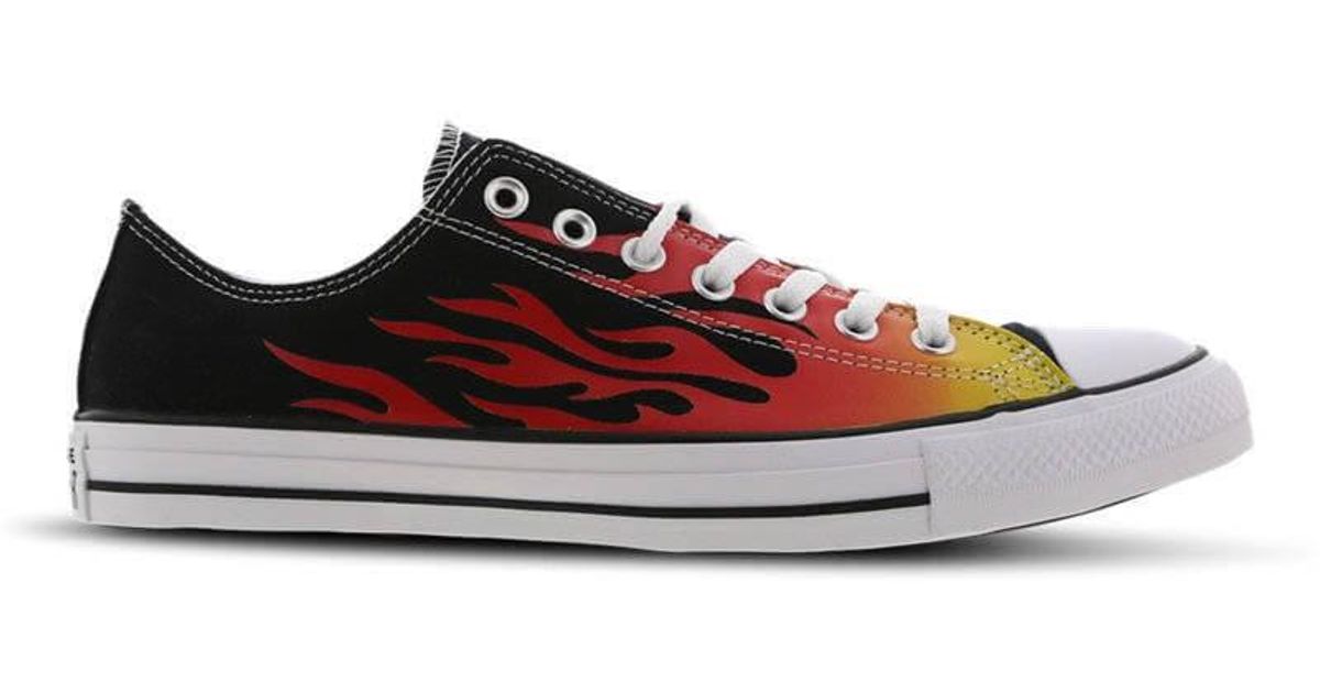 Converse Chuck Taylor All Star Ox Textile Low Sneakers in Red | Lyst