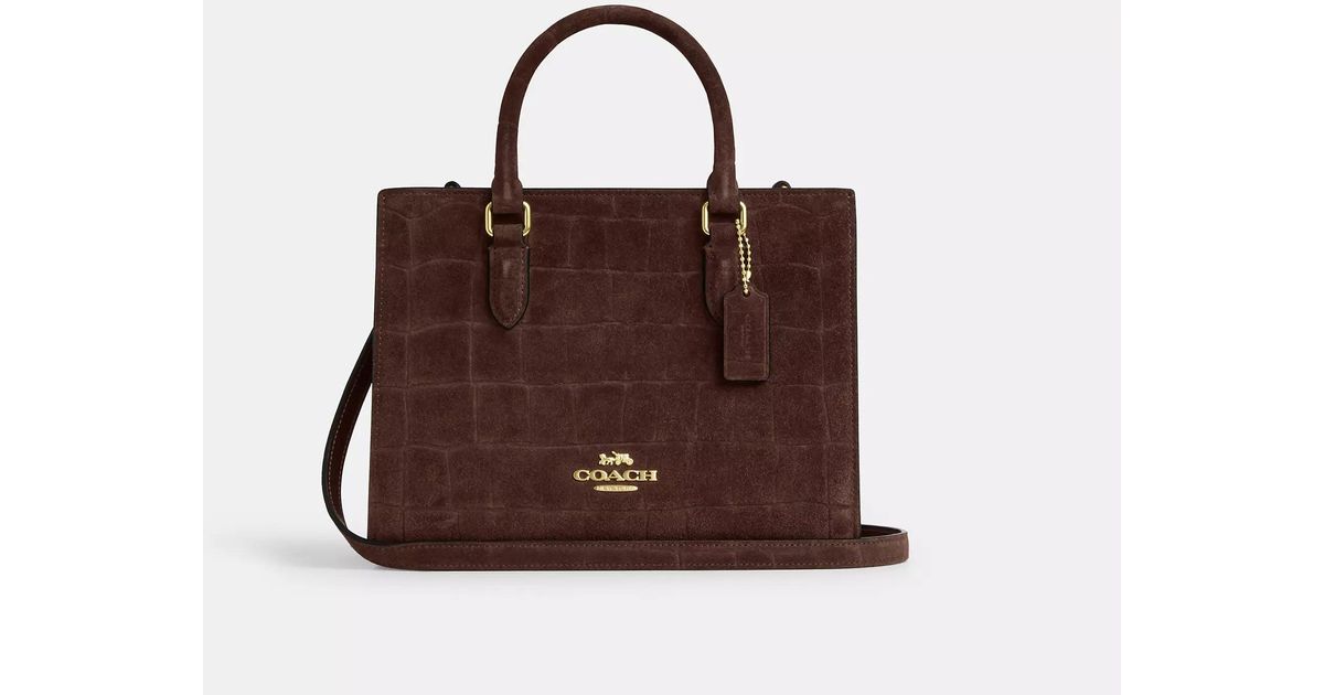 COACH Maggie Small Tote Bag in Brown | Lyst
