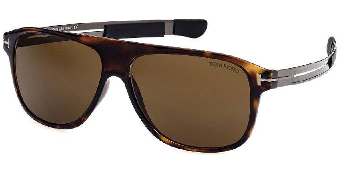 Tom Ford Aviator Full Rim, With A Matte Frame And Lens in Brown | Lyst