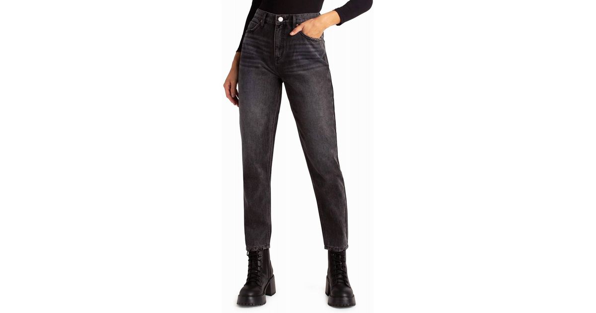 Nicole Miller Harlem High Rise Tapered Jean in Blue | Lyst