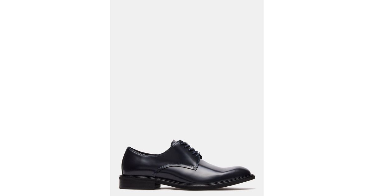 Steve Madden Hadar Box Leather in Black for Men | Lyst