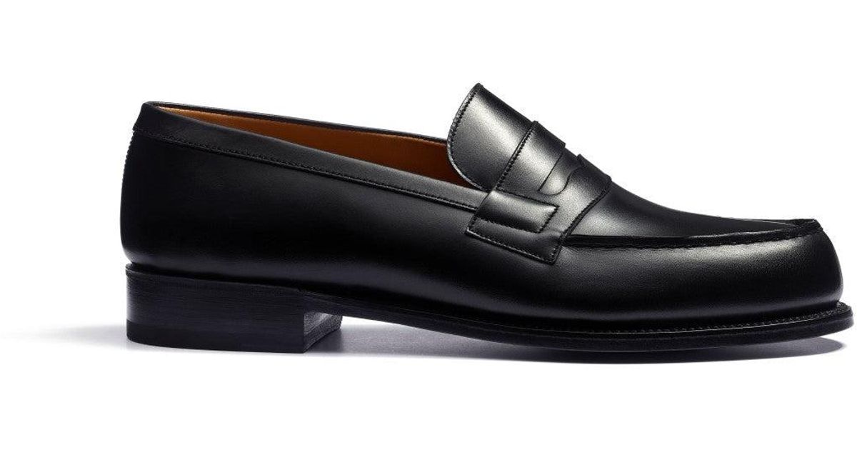 J.M. Weston Calfskin Leather Moccasin Loafer With Goodyear Construction ...