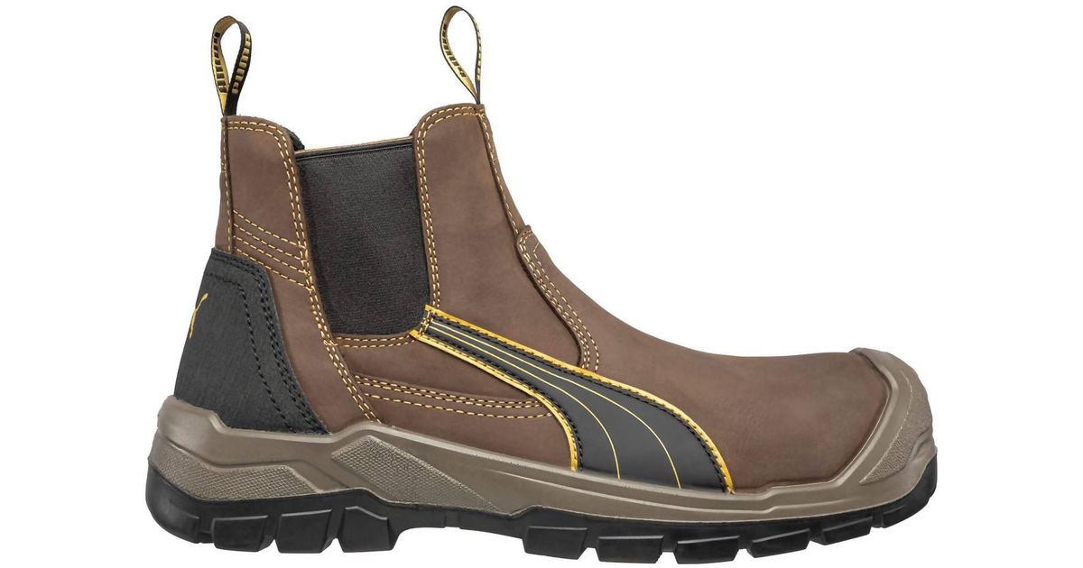 PUMA Tanami Mid Safety Composite Toe Work Shoes in Brown for Men | Lyst