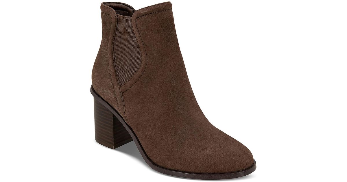 Splendid Maisie Leather Pull On Ankle Boots in Brown | Lyst