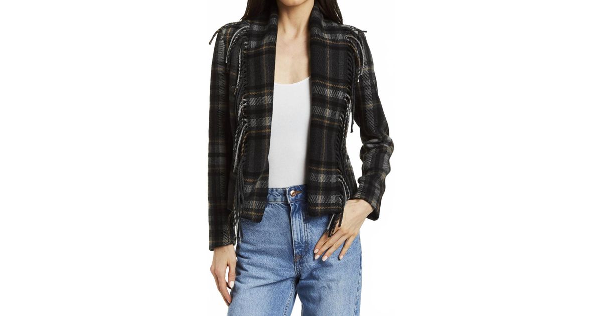 Drew Warren Fringe Jacket in Black | Lyst