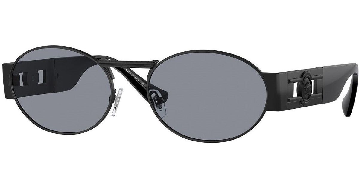 Versace Oval Full Rim, With A Matte Frame And Lens in Black | Lyst