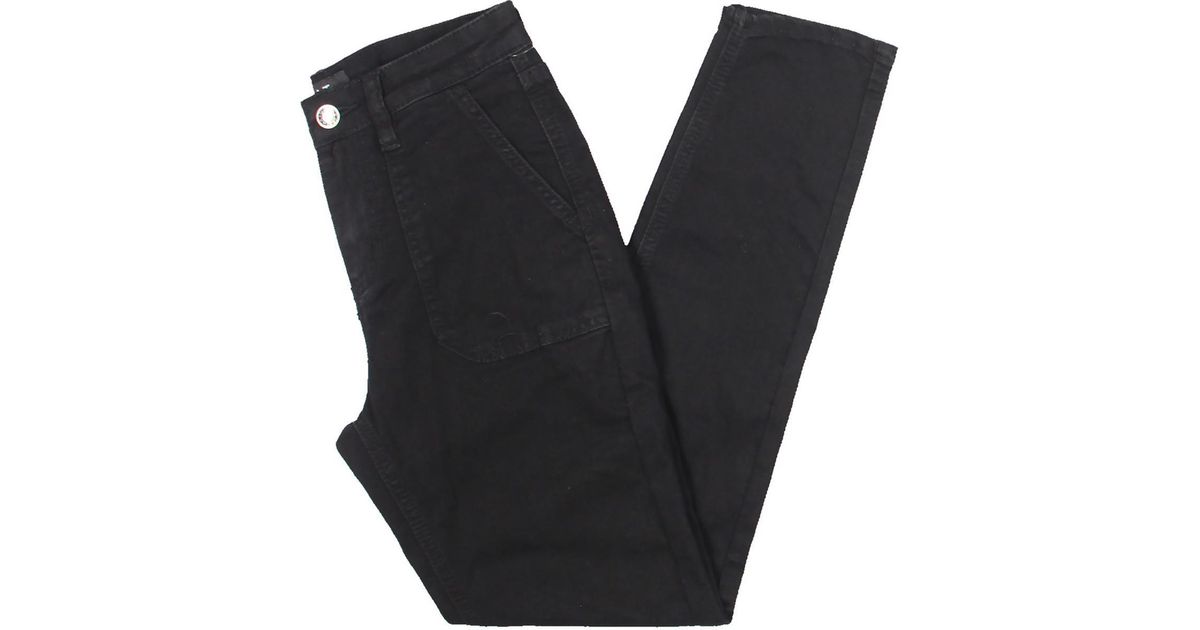 OAT New York Pocket Denim Skinny Jeans in Black | Lyst