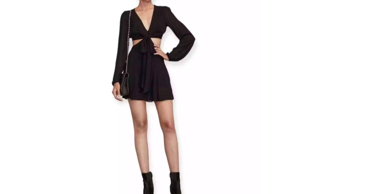 Reformation Robinson Dress in Black | Lyst