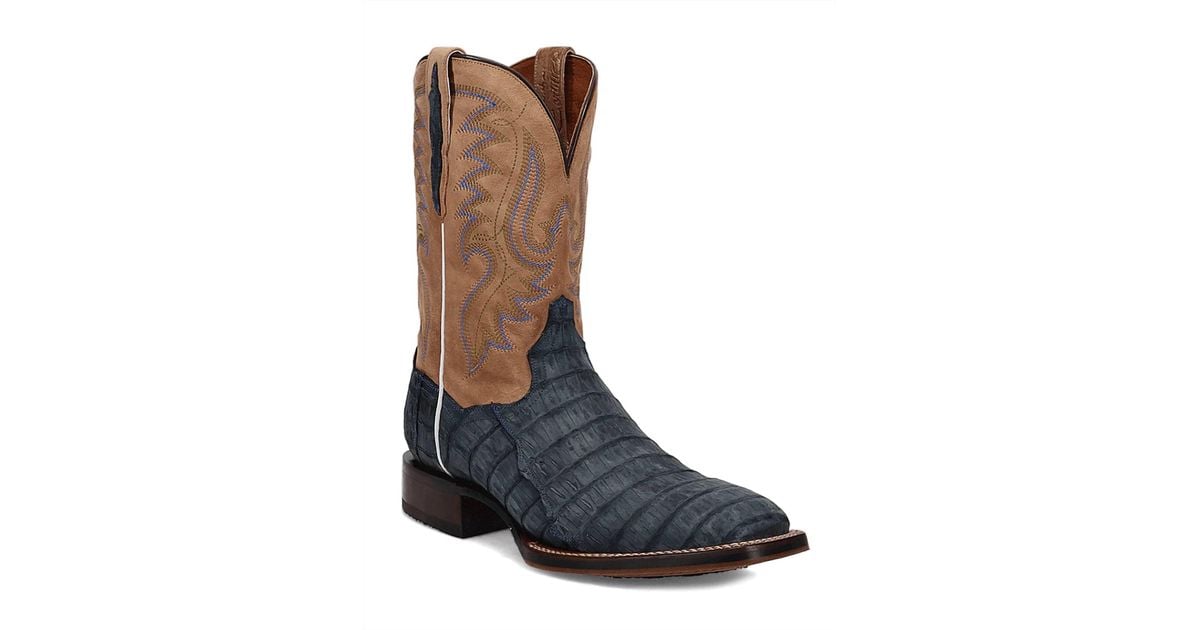 Dan Post Leon Caiman Exotic Cowboy Certified Boot in Blue for Men | Lyst