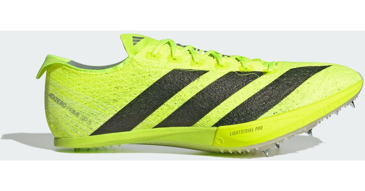 adidas Adizero Prime Sp 3 Strung Shoes in Yellow for Men | Lyst