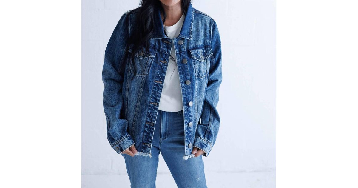 TIANA DESIGNS Bee Denim Jacket in Blue | Lyst