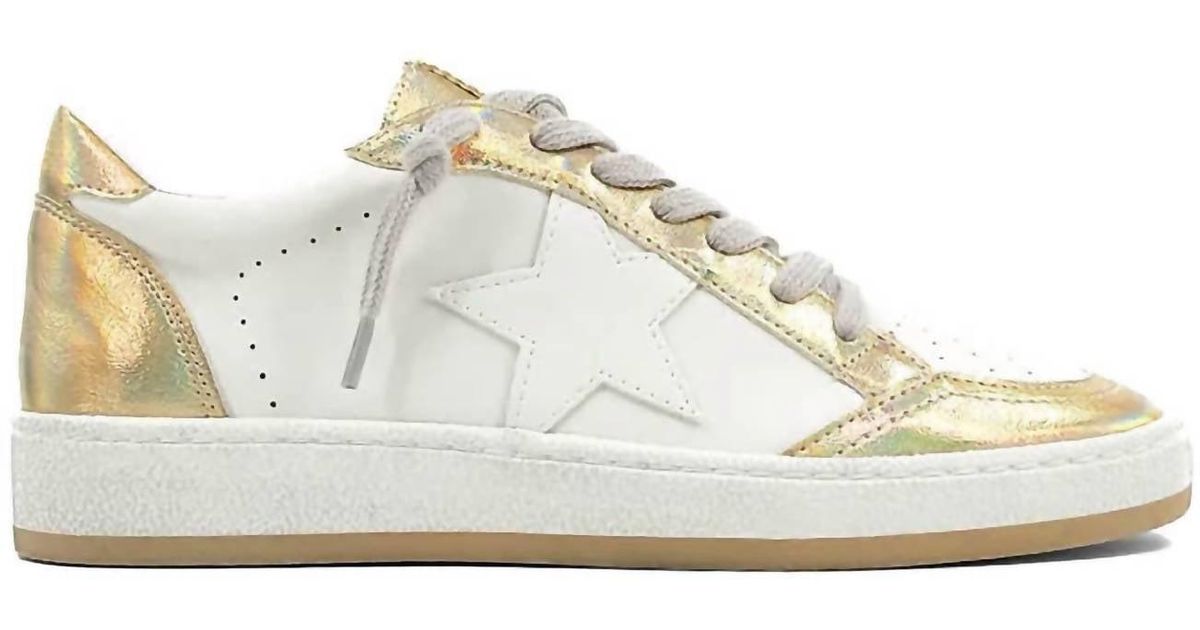 Shu Shop Paz Iridescent Sneaker in White | Lyst