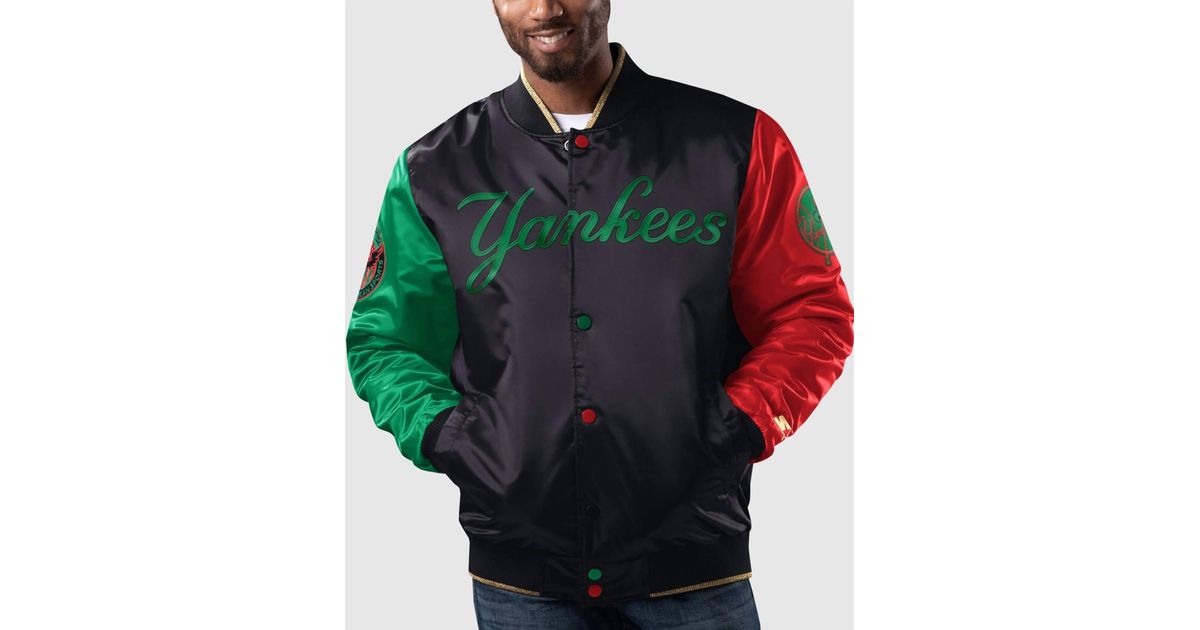 Starter New York Yankees History Month Quilted Lining Satin Full-Snap ...