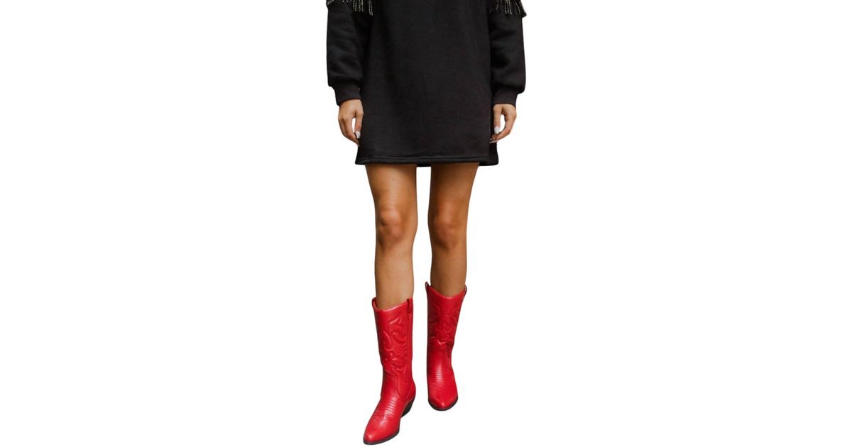 Fortune Dynamic Western Boot in Black | Lyst