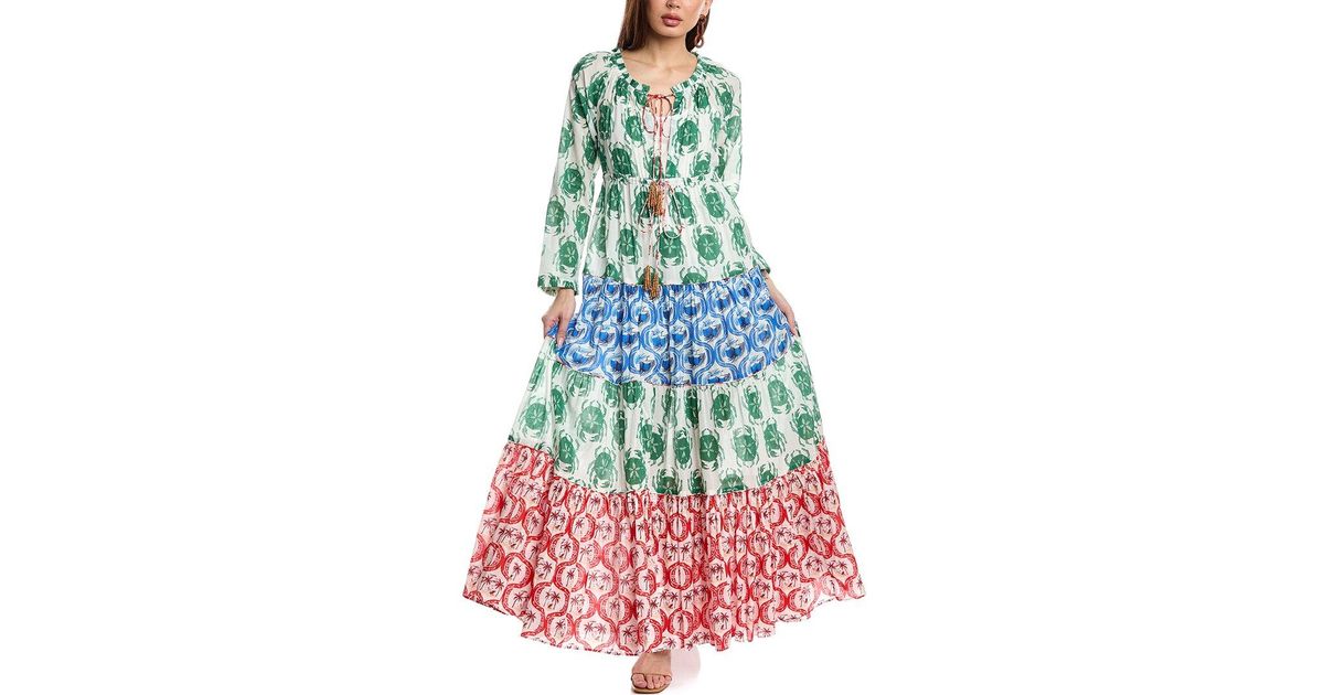 FARM Rio Mix Maxi Dress in White | Lyst