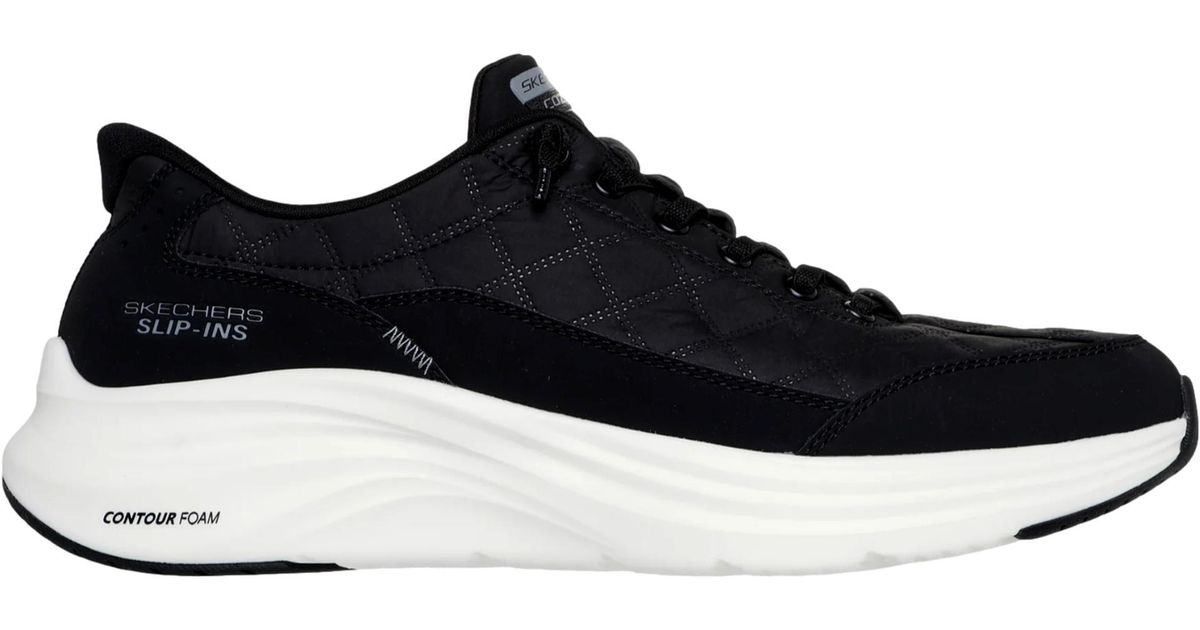 Skechers Contour Foam Cozy Fit Hands Free Slip-In 232619W-Bkw in Black ...