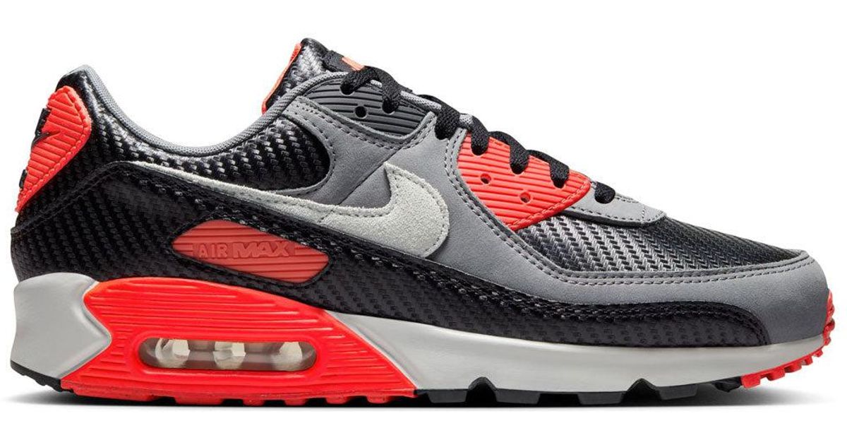 Nike Air Max 90 Premium 'Infrared Carbon Fiber' Shoes in Gray for Men ...