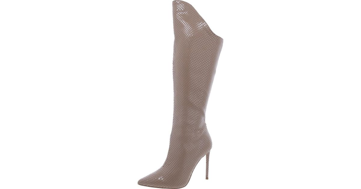 Steve Madden Va Boom Scaly Textured Mid-Calf Boots in Gray | Lyst