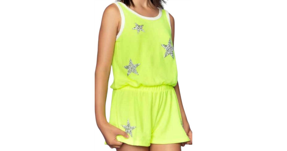 MIA Girls Tweens Stars Sleeveless Romper in Green | Lyst