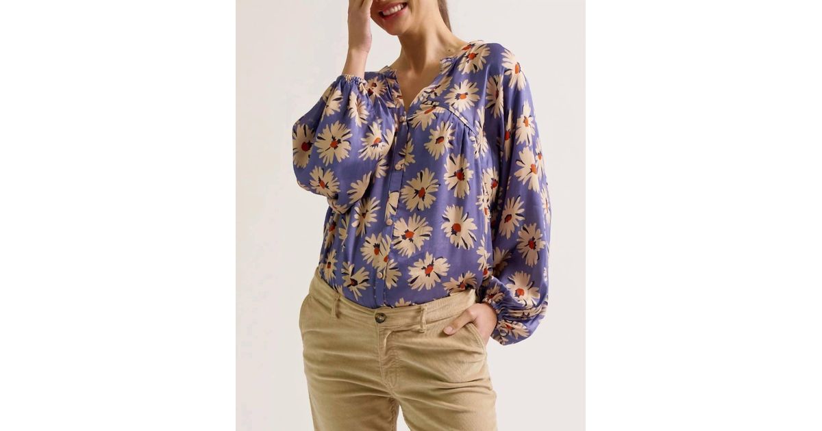 Cache Coeur Nursing & Shirt Madeleine Blouse in Blue | Lyst