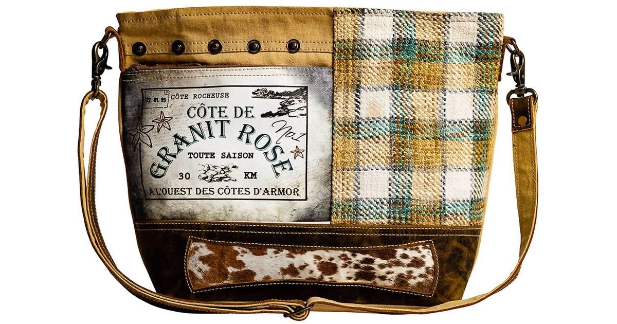 Myra Swim Plaid Grint Rose Small Crossbody Bag in Black | Lyst