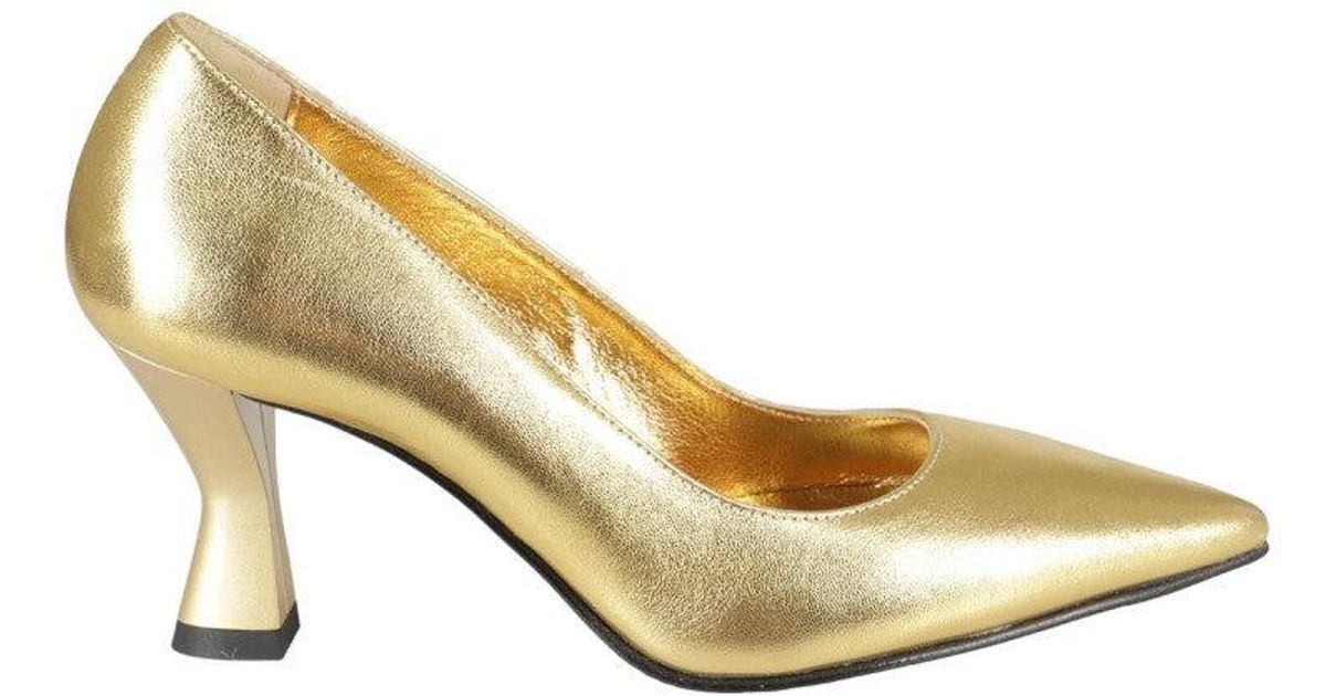 Giampaolo Viozzi Pointed-Toe Pumps With Pyramid Heel And Metallic ...