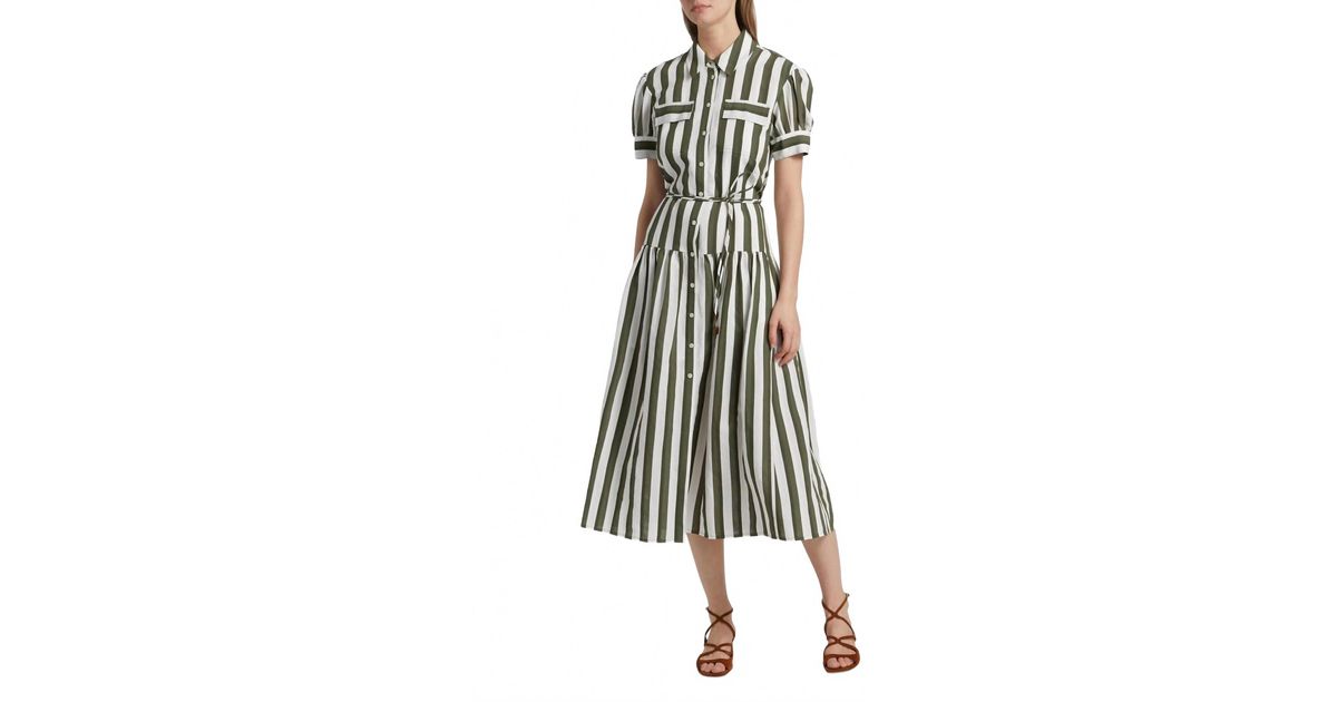 Tanya Taylor Carrington Midi Dress in White | Lyst