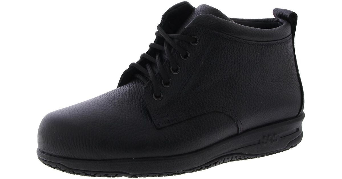 SAS Alpine Leather Lace Up Ankle Boots in Black | Lyst