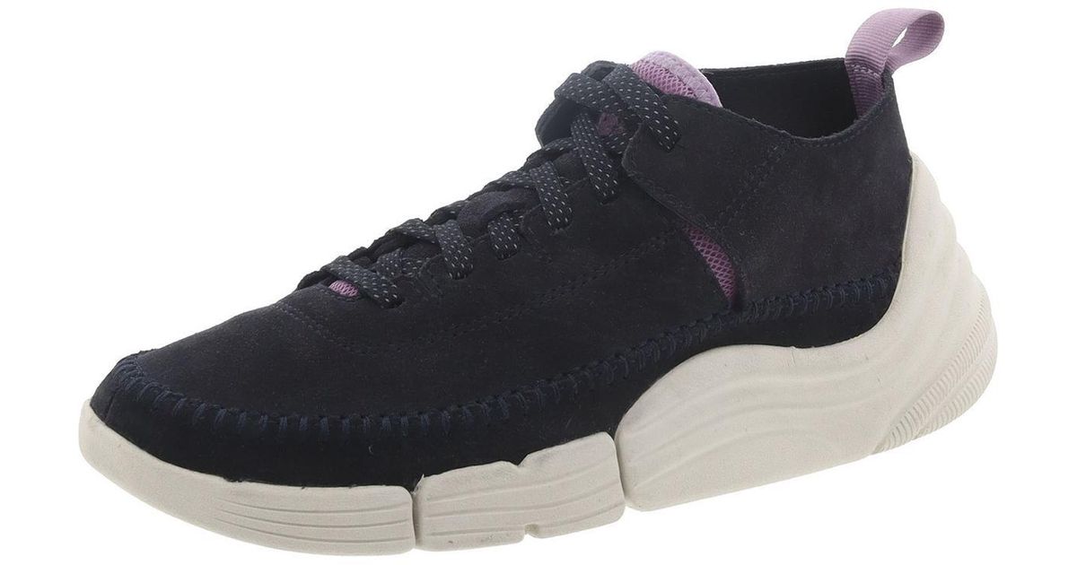 Clarks Trigenic Rev Suede Lifestyle Running & Training Shoes in Blue ...