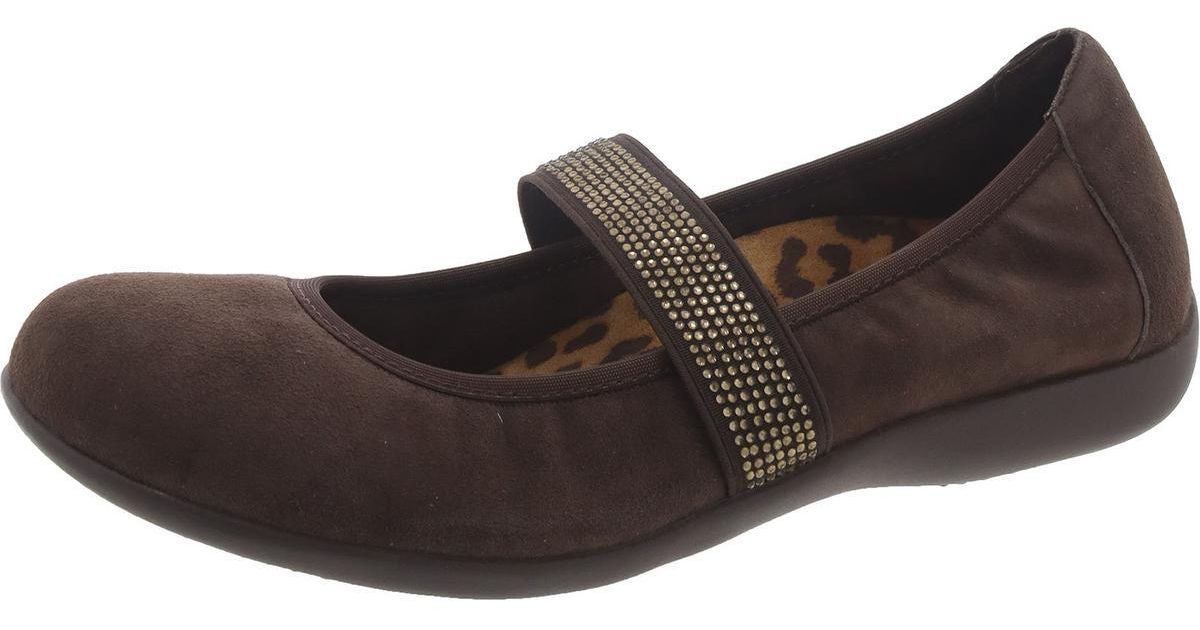Vionic Fern Padded Insole Embellished Ballet Flats in Brown | Lyst