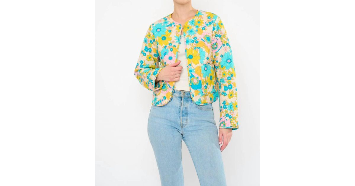 Flora Bea Terra Coat in Blue | Lyst