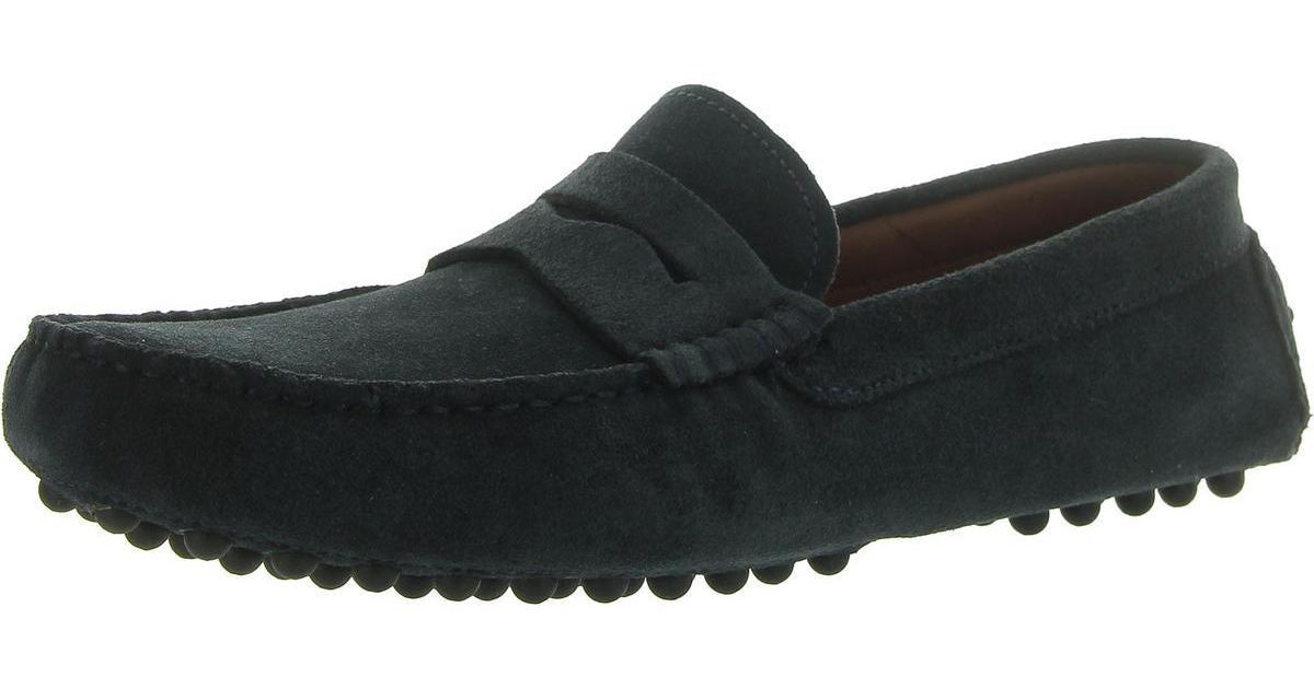 Massimo Matteo Slip On Flats Loafers in Black for Men | Lyst