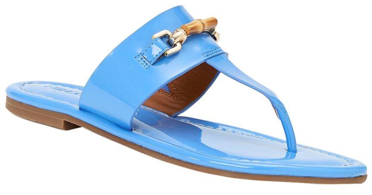 J.McLaughlin Nora Patent Flip Flop in Blue | Lyst