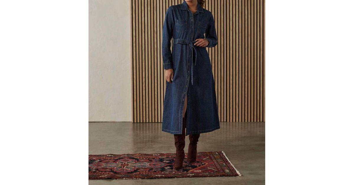 The Normal Brand Denim Shirtdress in Blue | Lyst