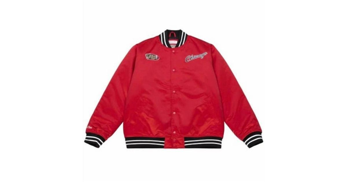 Mitchell & Ness Nba Chicago Bulls Heavyweight Jacket in Red for Men | Lyst