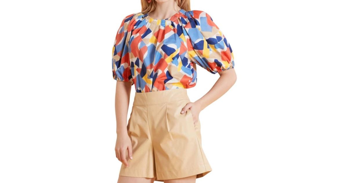 tyler boe Renee Puzzle Top in Blue | Lyst